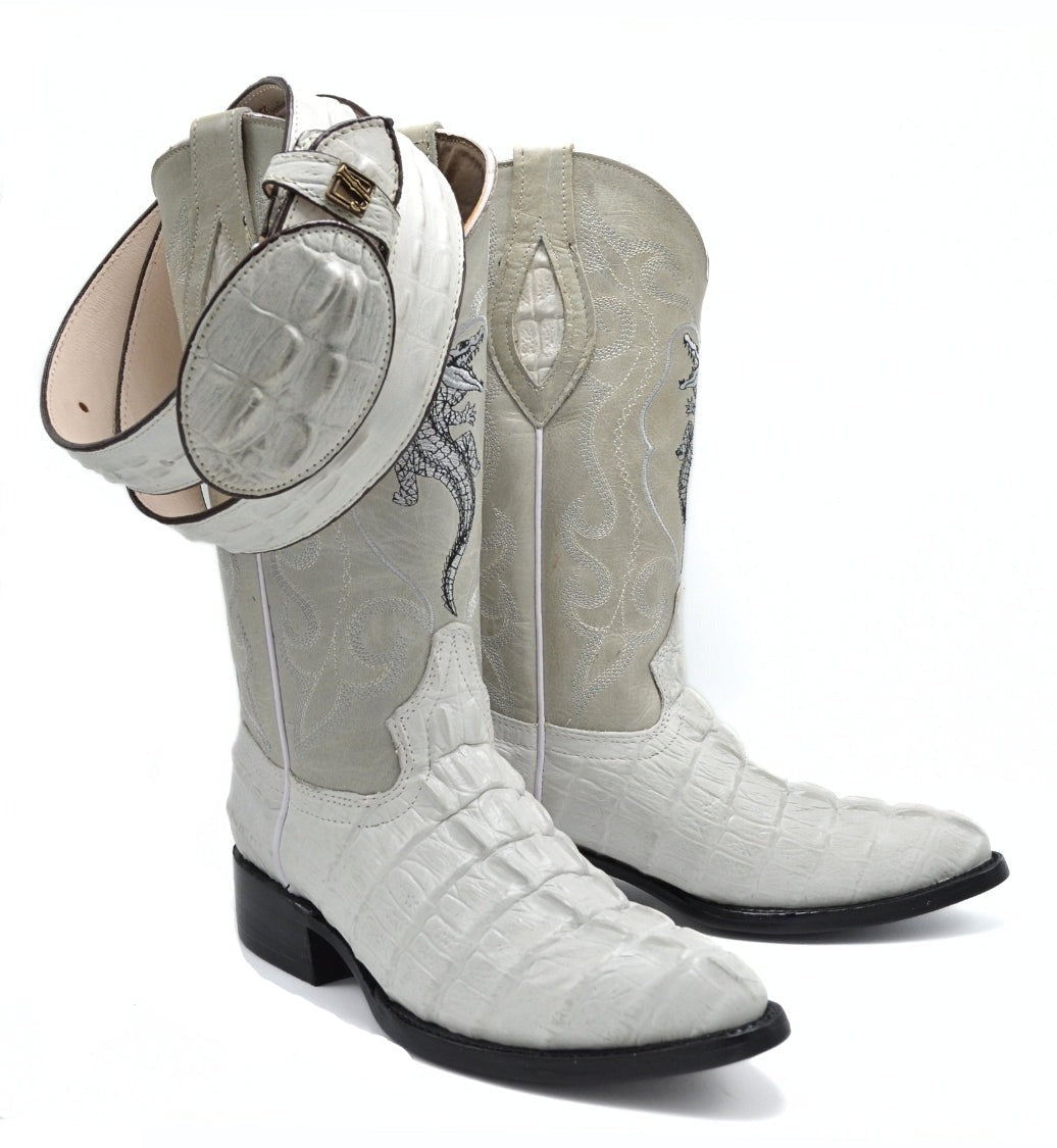 Combo JB904 Bone Combo Men's Western Boots: J Toe Cowboy boots in Caim ...