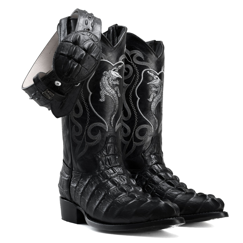 Men's Caiman J Toe Cowboy Boots and Belt Combo – Joe Boots